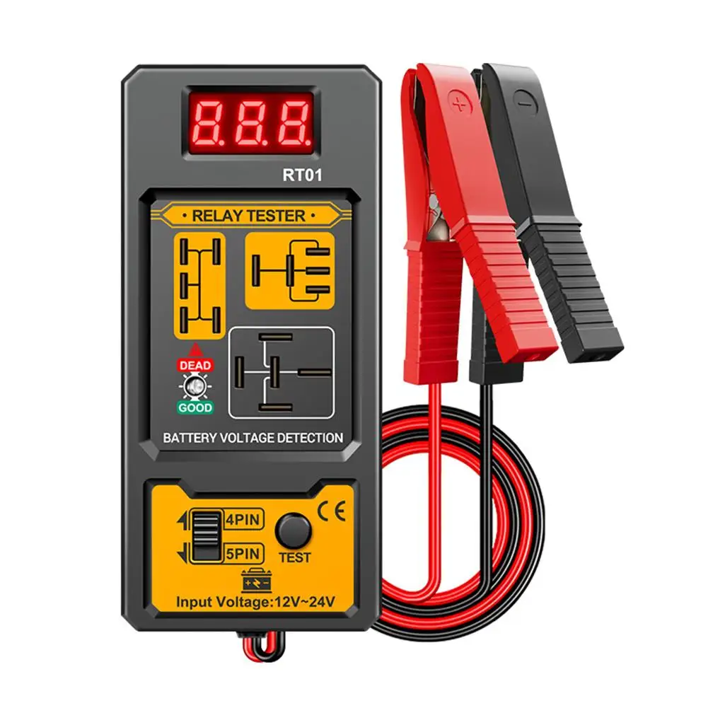 12V/24V Dual Voltage Relay Tester with Digital Display Overvoltage ...