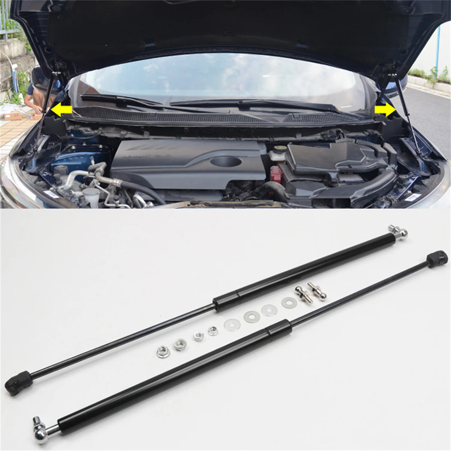 Carro-Front-Hood-Bonnet-Lift-Suporte-Shock-Strut-Auto-substitui-o-Acess ...