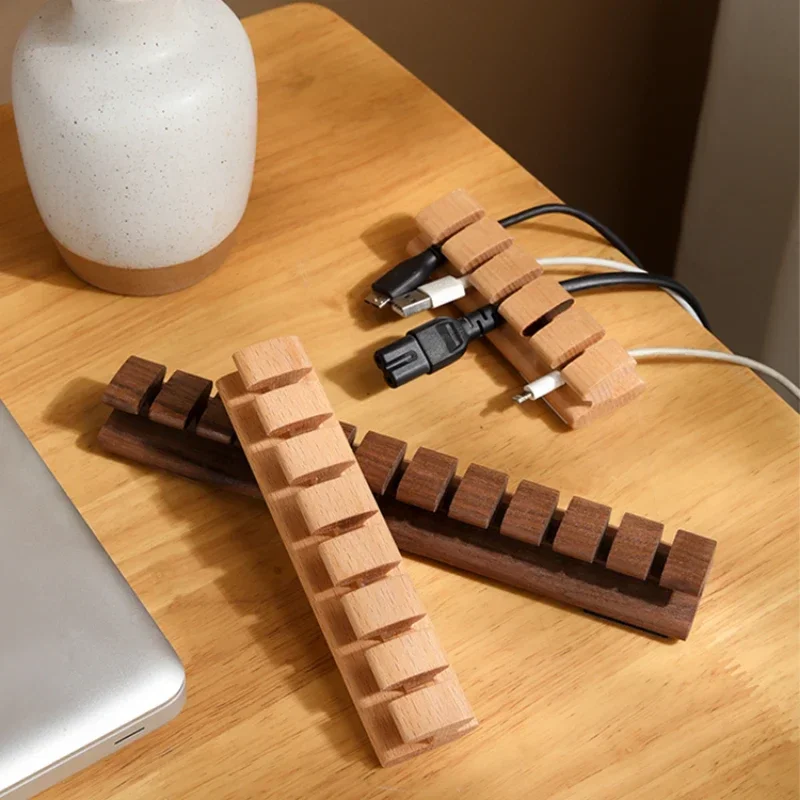 Wooden Cable Management Grid Desktop Data Cord Organizer Electric Wire ...