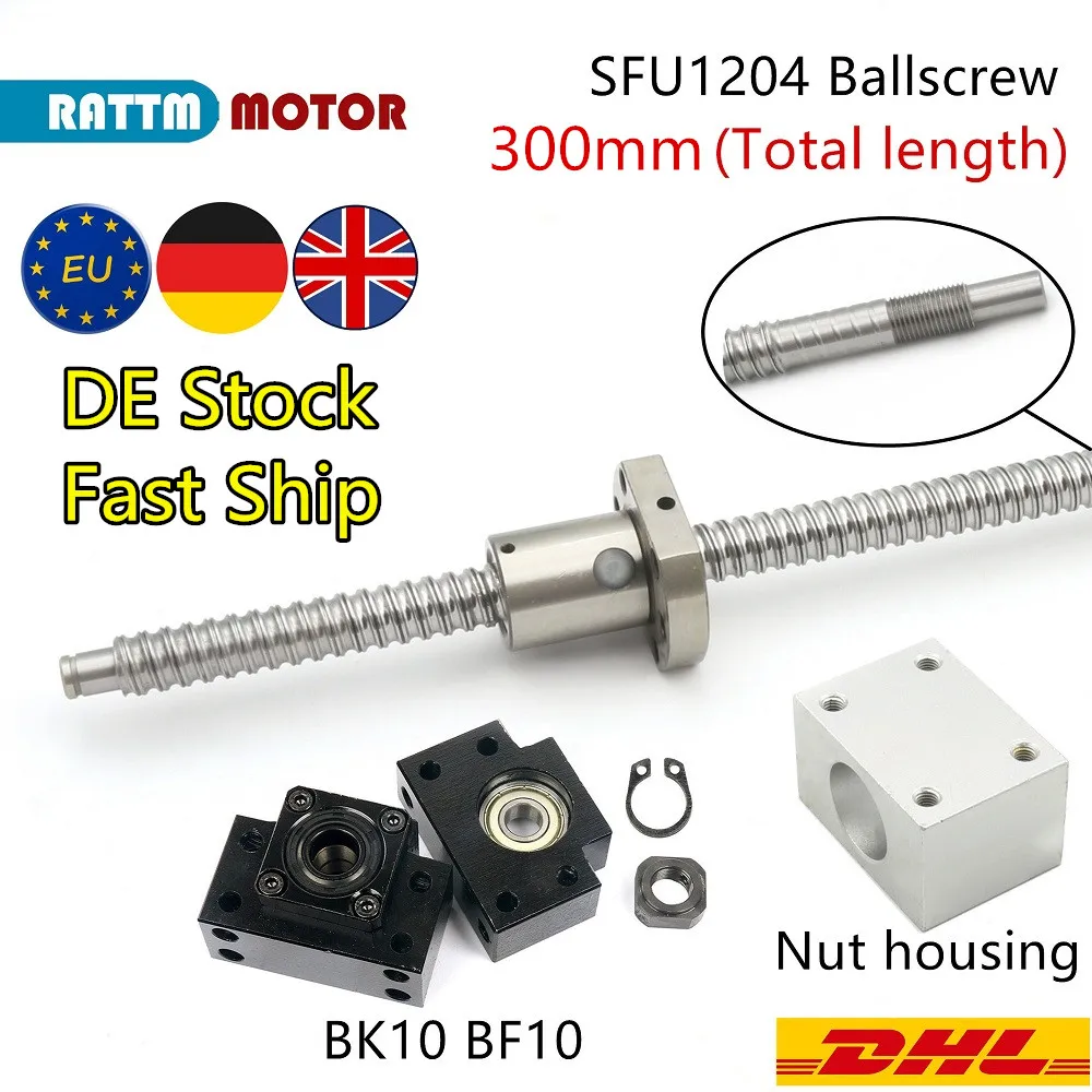 【EU Stock】SFU1204 12mm Rolled Ballscrew Set 300mm 400mm 500mm 600mm ...