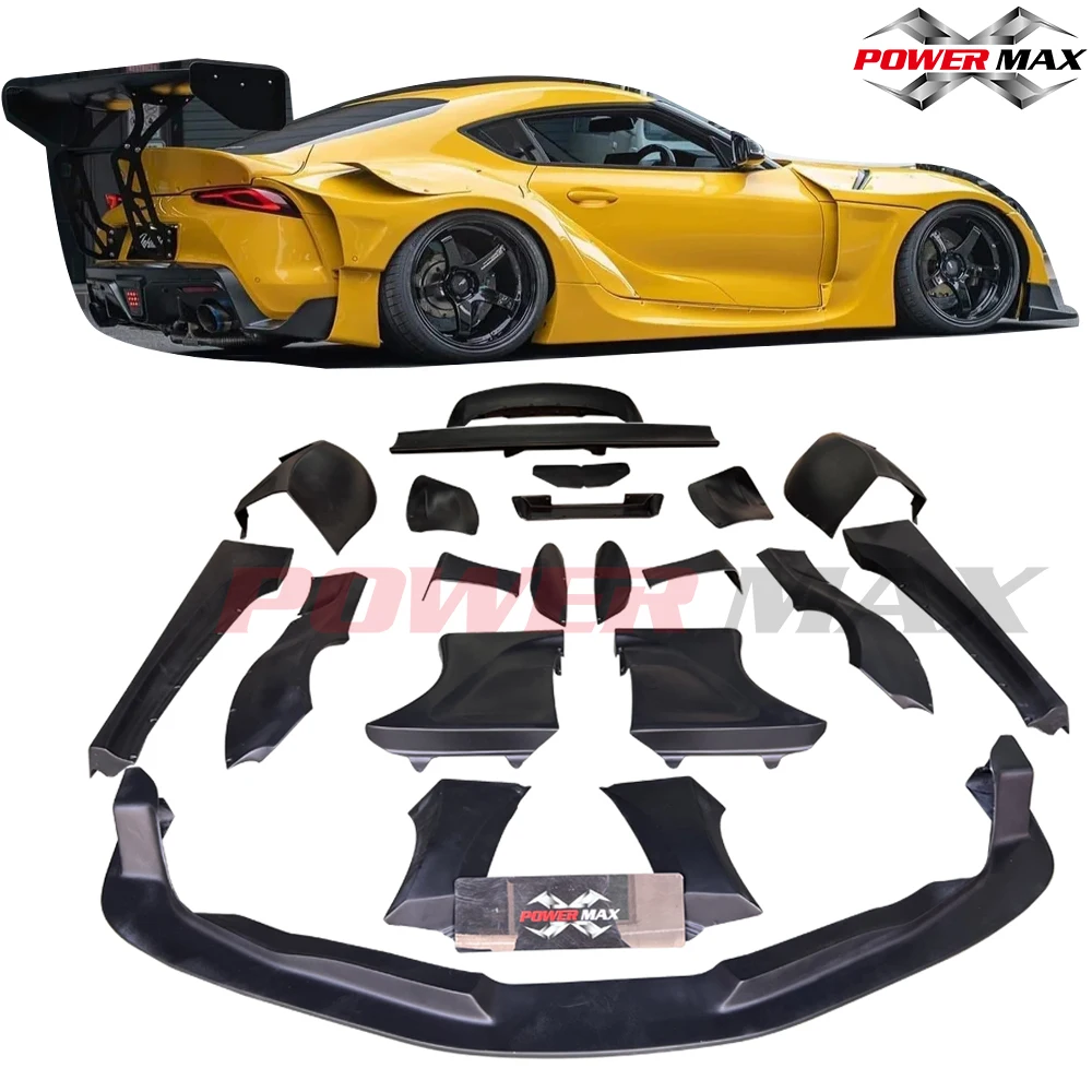 For-GR-Supra-A90-A91-MKV-HKS-Style-Fibreglass-Body-Kit-Front-Bumper-Lip ...
