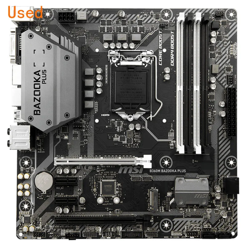Used B360 Motherboard MSI B360M BAZOOKA PLUS LGA 1151 Supports 8th Gen ...
