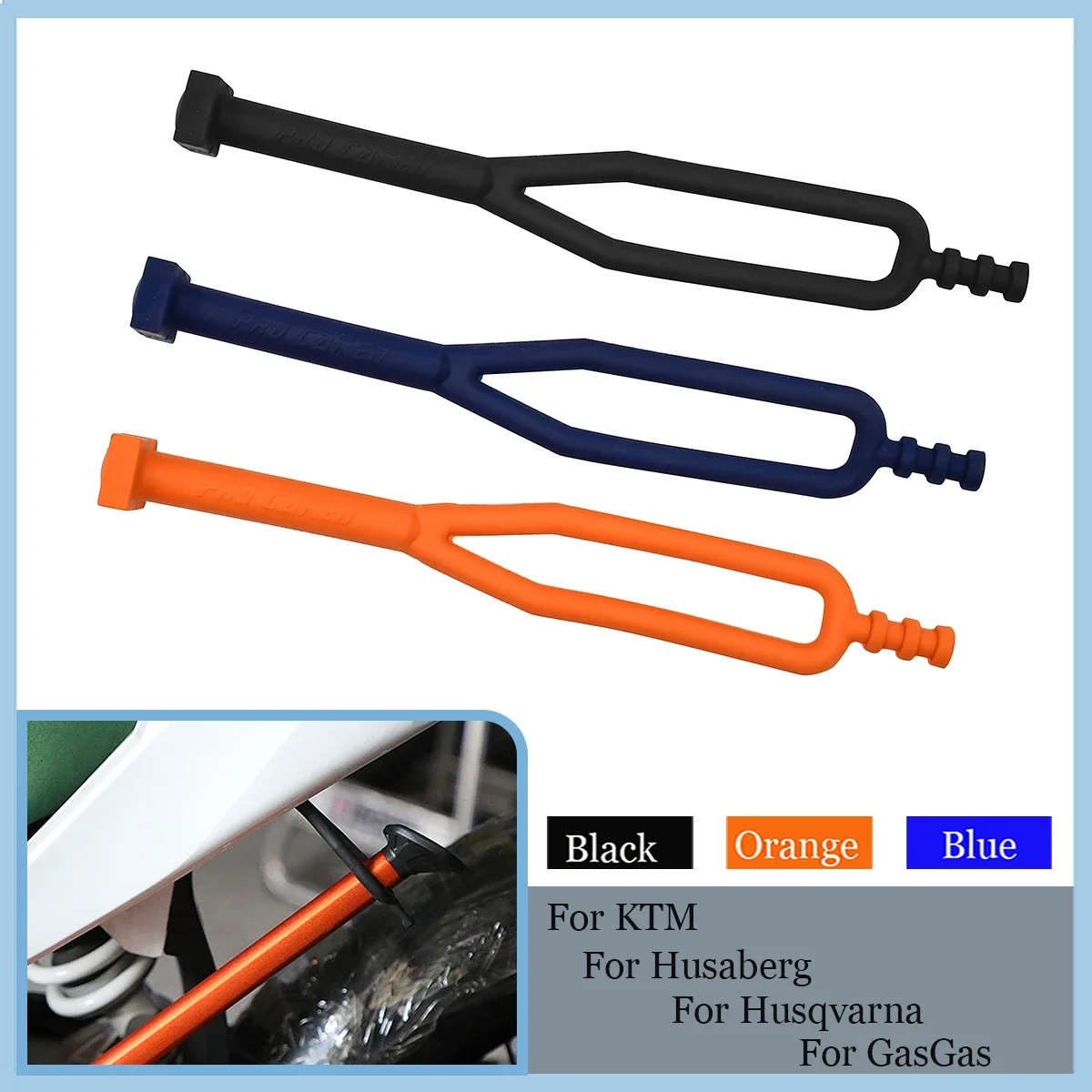 Motorcycle Motocross Rubber Kickstand Side Stand Strap For KTM EXC XCF ...