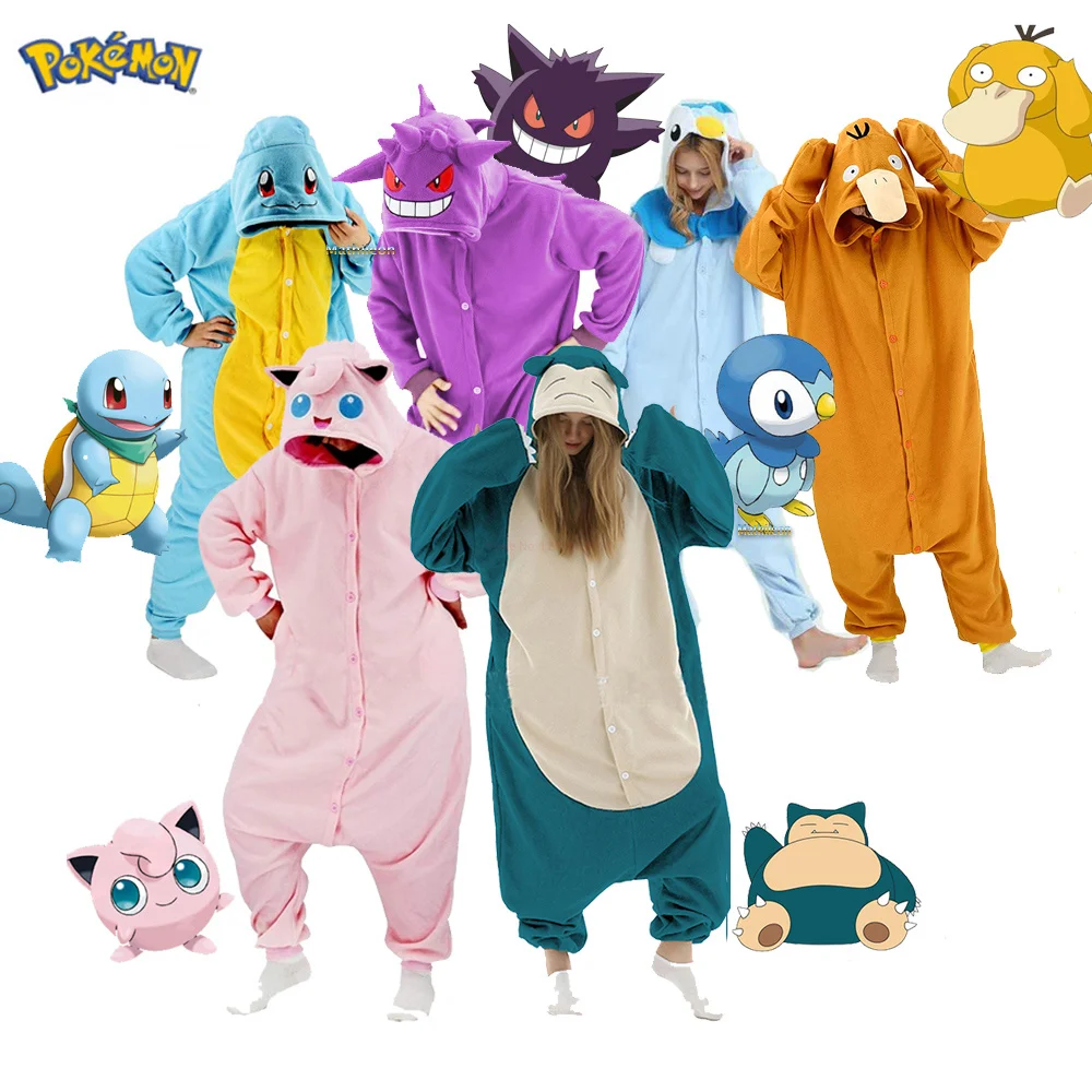Anime-Pokemon-Pikachu-Snorlax-Bulbasaur-Cosplay-Costume-Pajamas ...