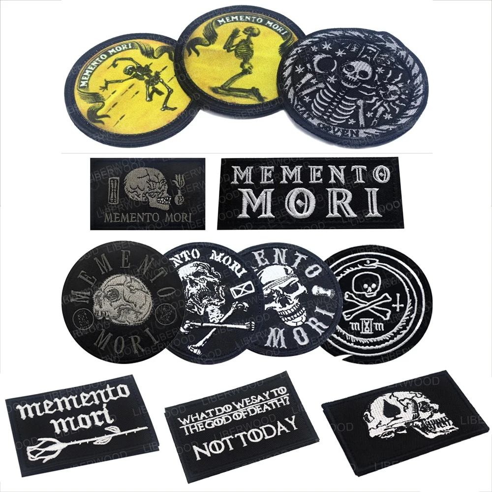 LIBERWOOD-Memento-Mori-Warning-Embroidered-Patch-Tactical-Emblem ...
