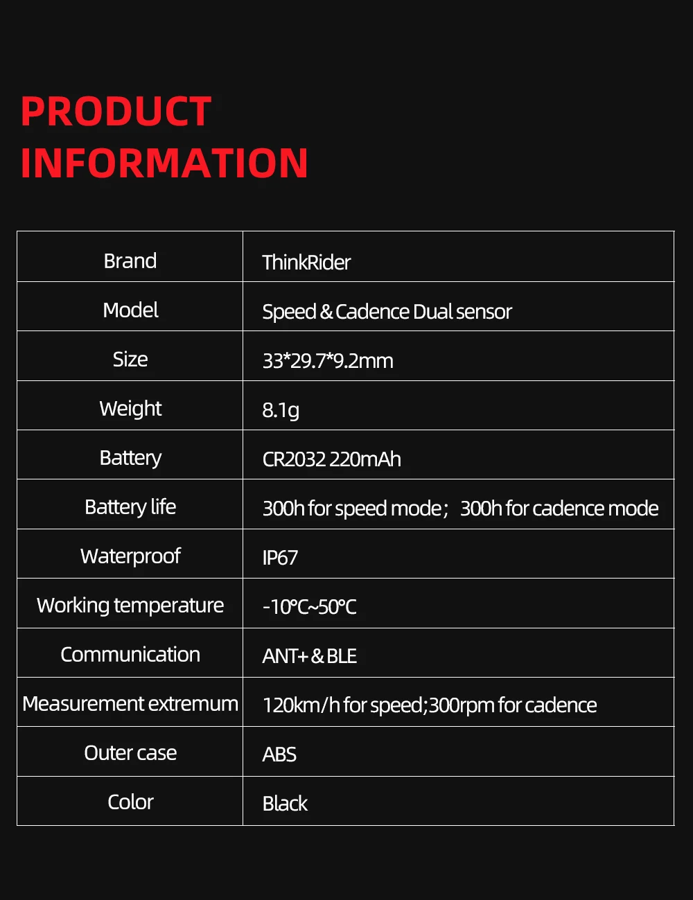 Generic ANT+ Speed&Cadence Sensor Monitor Bluetooth 4.0 Speed Sensor ...