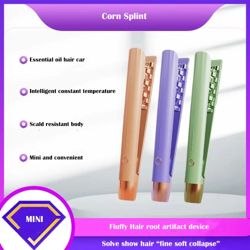 Mini-Hair-Curling-Iron-Hair-Fluffy-3D-Grid-Curler-Splint-Portable-High ...