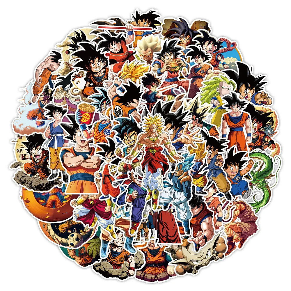 Pegatinas-de-Son-Goku-de-Dragon-Ball-para-ni-os-calcoman-a-de-dibujos ...