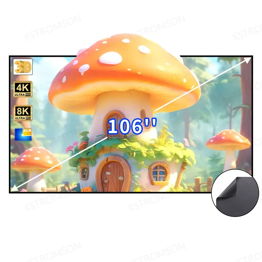 New 16:9 106 inch ALR Black Diamond Projection Screen Fixed Frame 1CM ...
