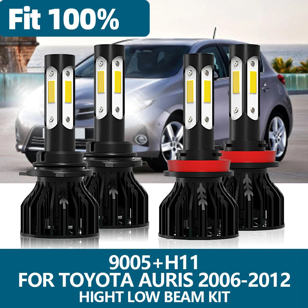 4Pcs-LED-Headlight-H11-9005-HB3-Car-Light-6000K-High-Low-Beam-Bulbs-Kit ...