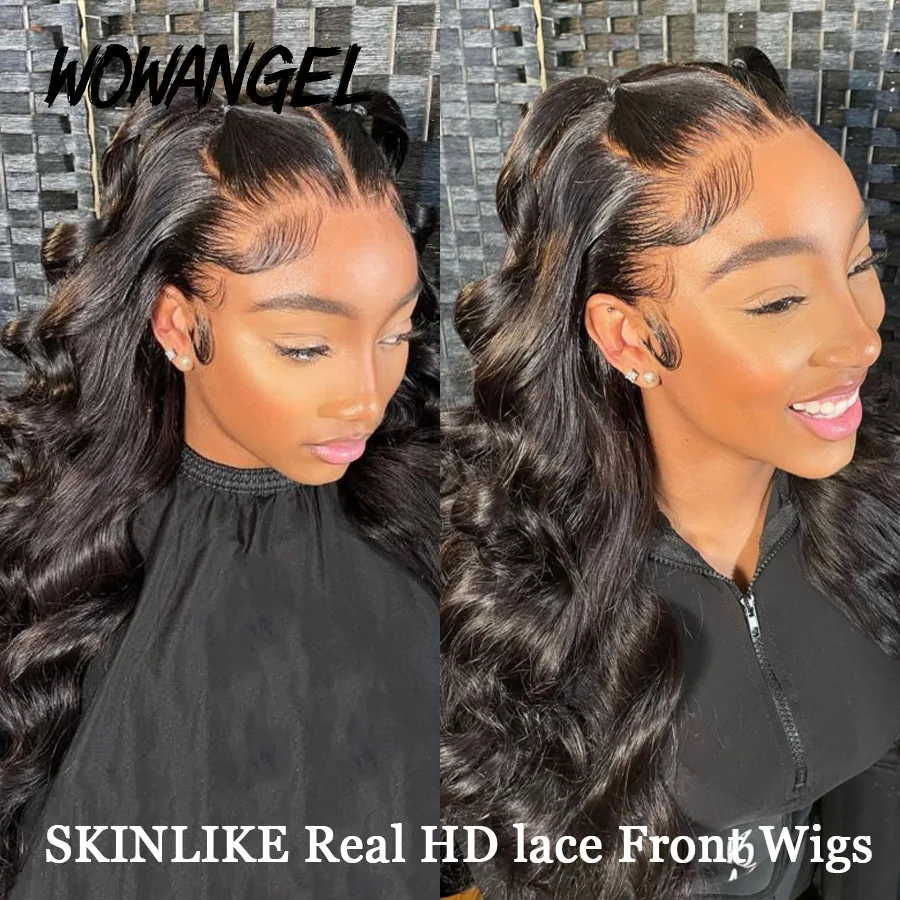 Wow Angel 250% 13x4 HD Lace Front Wigs Melt All Skins Body Wave Wigs ...