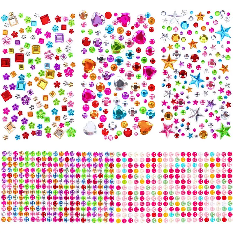 880pcs-Gem-bead-Stickers-Rhinestones-for-Crafts-Self-Adhesive-Jewels ...