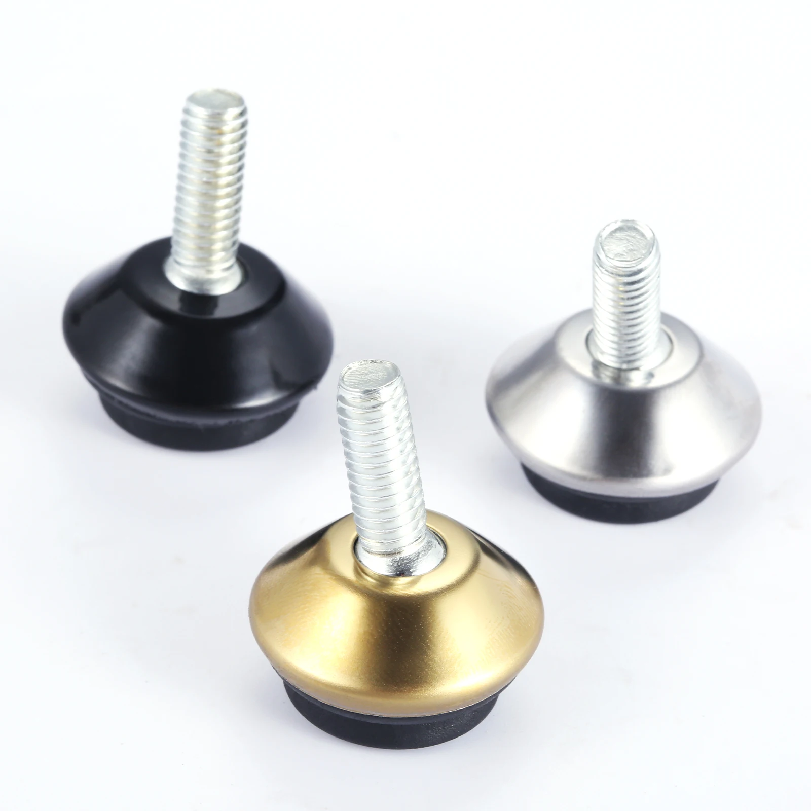 4 Pcs M6x15mm Swivel Furniture Leg Levelers Feet Glide Adjustable ...