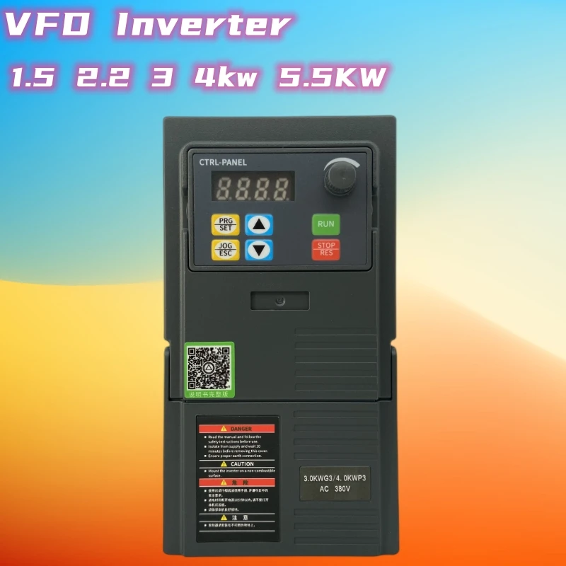 Vfd Inverter Vfd 1.5 2.2 3 4kw 5.5kw Frequency Inverter 3p 220v 380v Output Frequency Converter ...