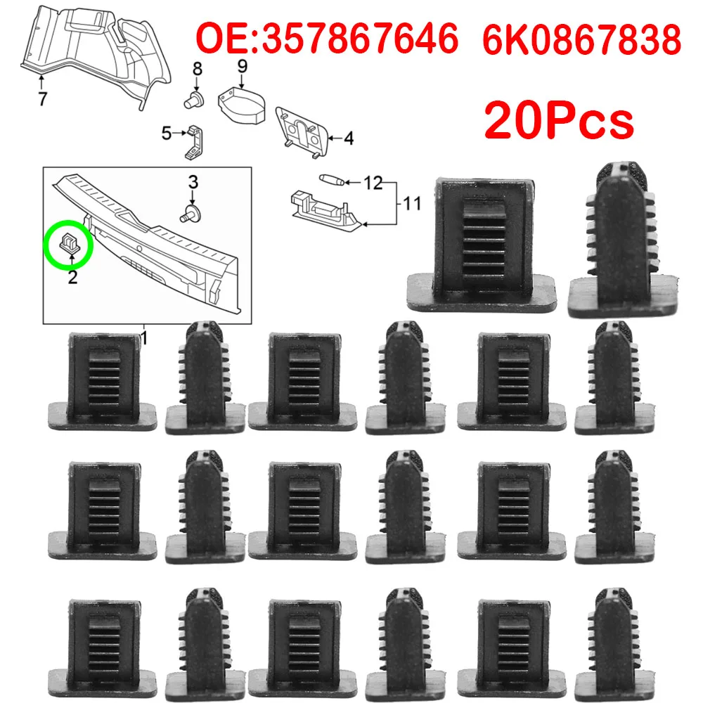 20 шт. зажимы для подкладки багажника зажим для линий зажима для Passat ...