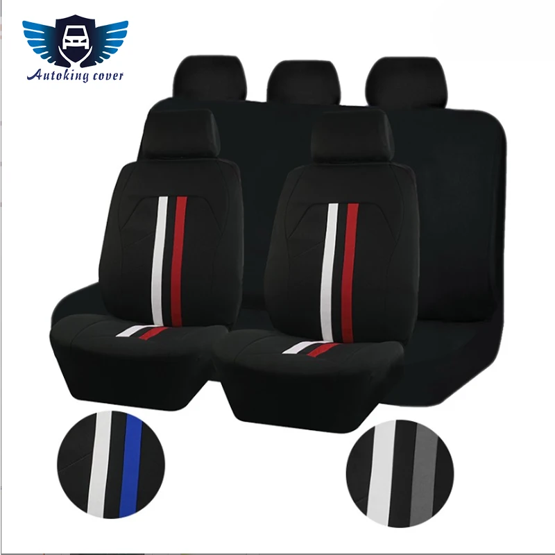 Autoking-Covers-Red-And-White-Two-color-Strip-Universal-Polyester-Car ...