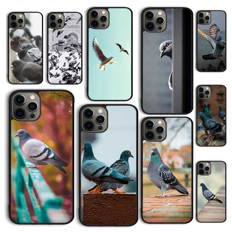 Autumu Pigeons Collage Phone Case Cover for iPhone 12 mini X XS XR 11 ...