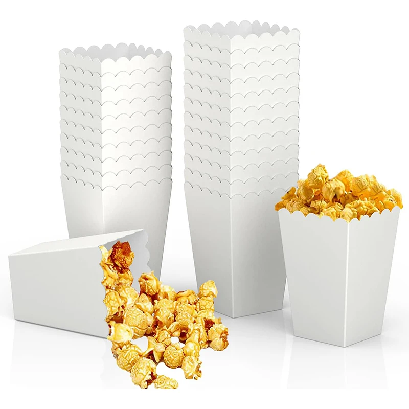 12pcs Paper Candy Cartons Popcorn Box Party Supplies Pure Popcorn Boxes ...