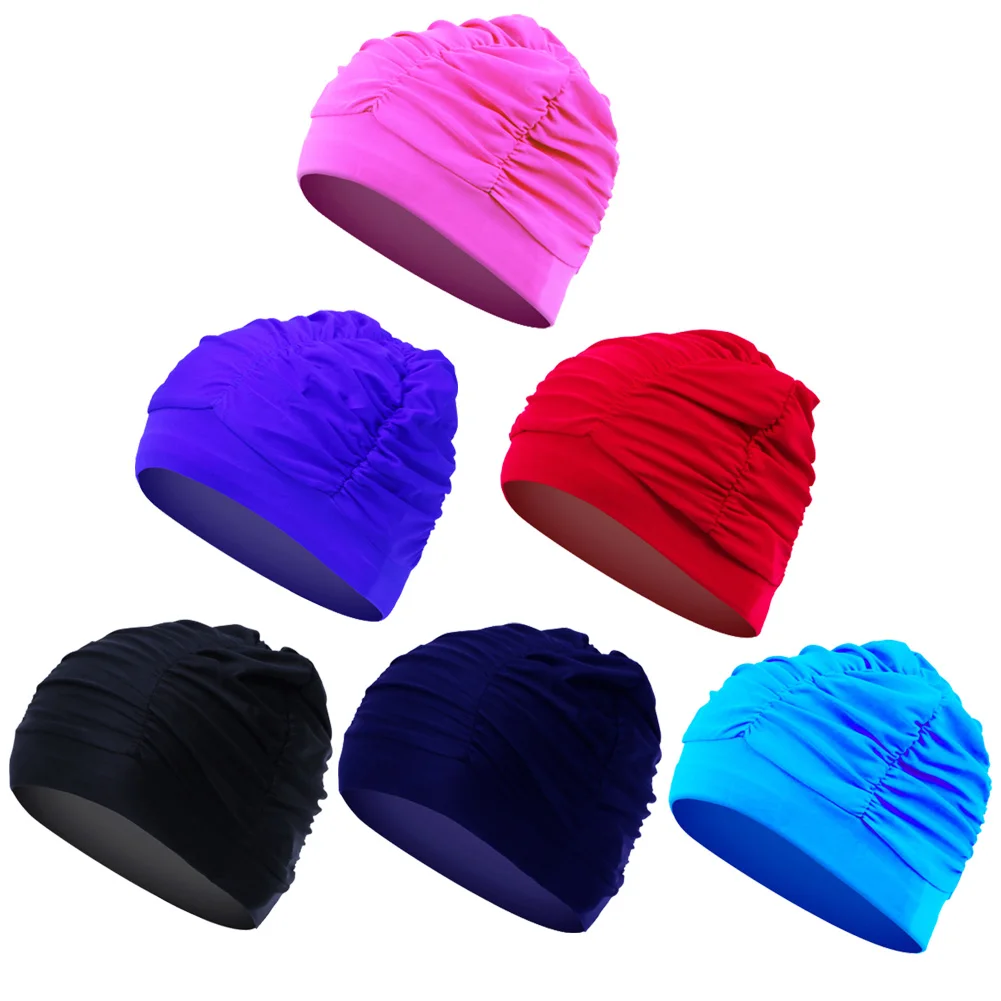 New-Women-Swimming-Cap-Girl-Long-Hair-Bathing-Swimming-Caps-Hat-Stretch ...