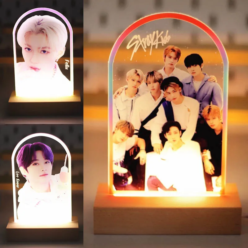 Kpop-Stray-Kids-LED-Night-Light-Aesthetic-Table-Lamp-for-Bedroom-Korean ...