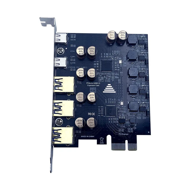 5Gbps USB 3.2 Gen1 USBC PCIE Card Hub USB 3.0 PCI Express Board PCI-E ...