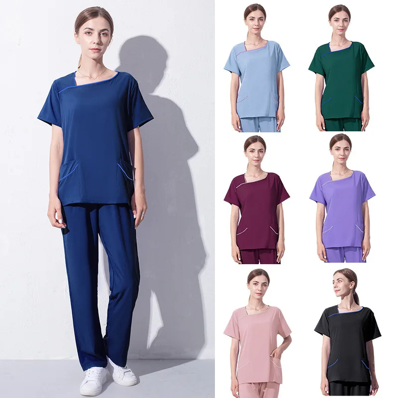 Hand-washing clothes summer short-sleeved split suit operating room ...