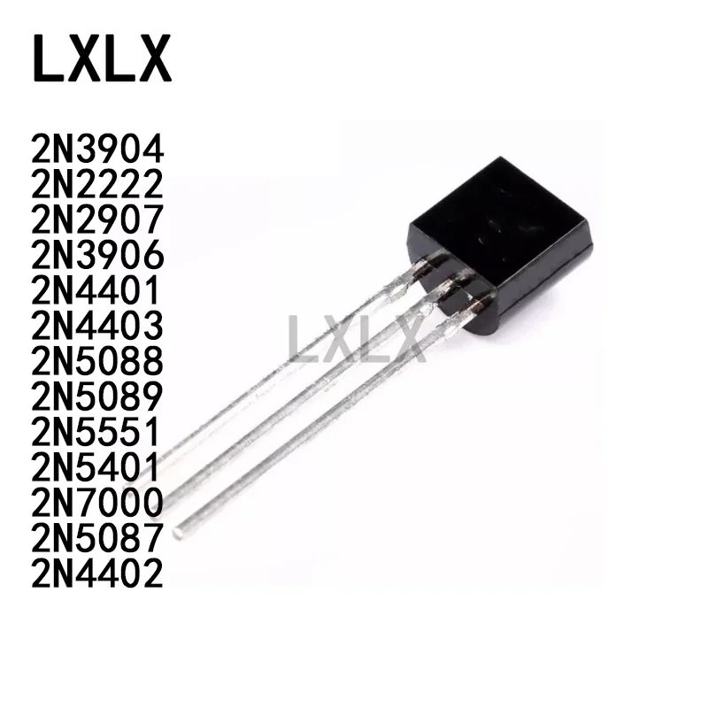 100PCS 2N3904 TO-92 2N2222 2N2907 2N3906 2N4401 2N4403 2N5088 2N5089 ...