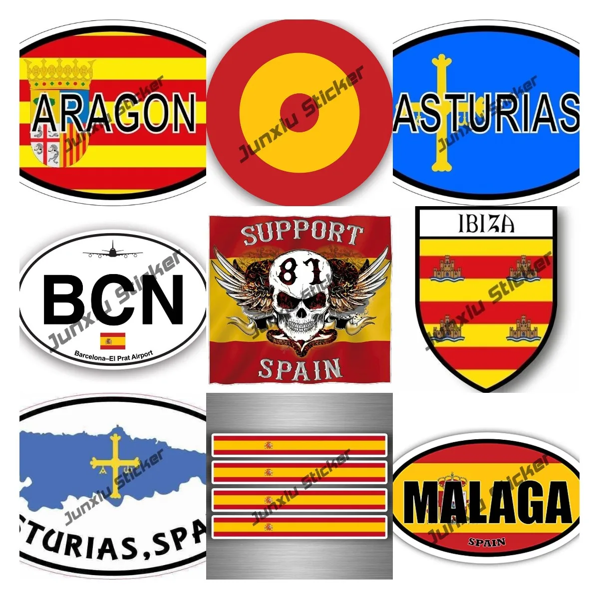 Spanish-Decals-Spain-Vinyl-Sticker-Spain-Asturias-Barcelona-Malaga ...
