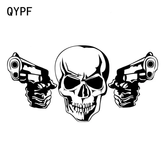 Cool Skulls With Guns To Draw