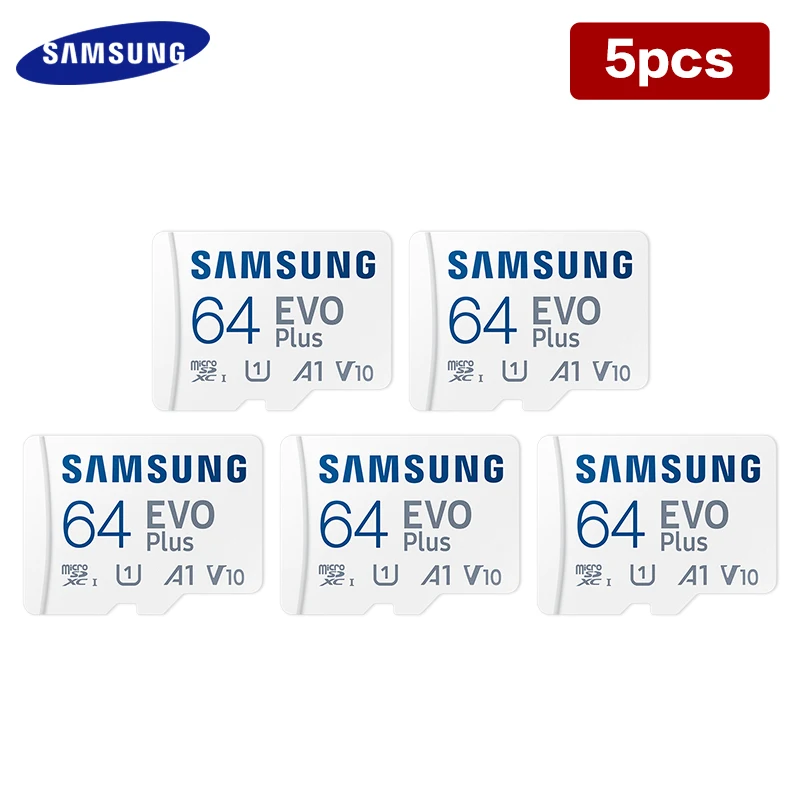 5PCS-SAMSUNG-EVO-Plus-microSDXC-Memory-card-64GB-128GB-256GB-High ...