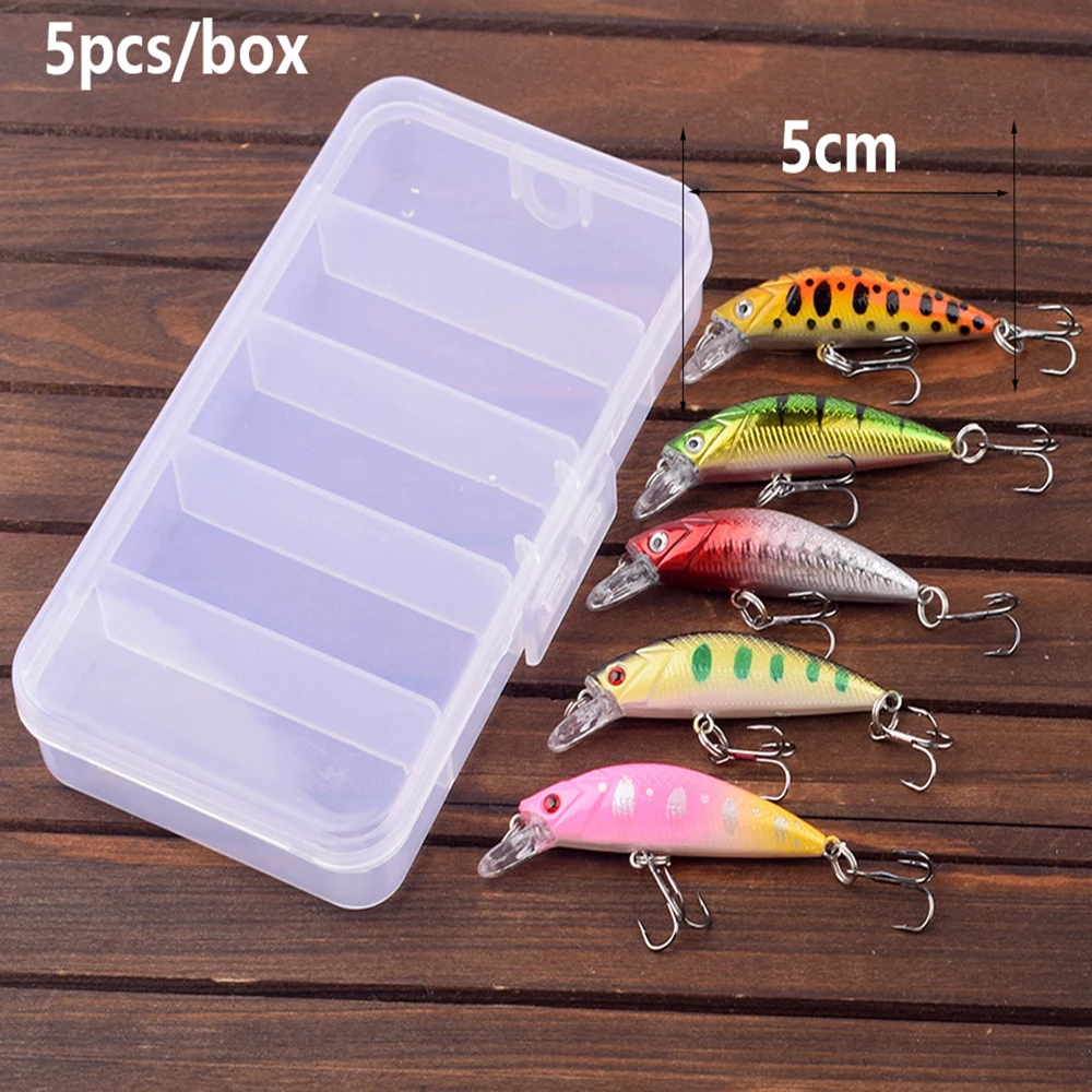 5cm-5-7g-Small-Minnow-Freshwater-Sea-Fishing-Fake-Bait-Duckbill-Double ...