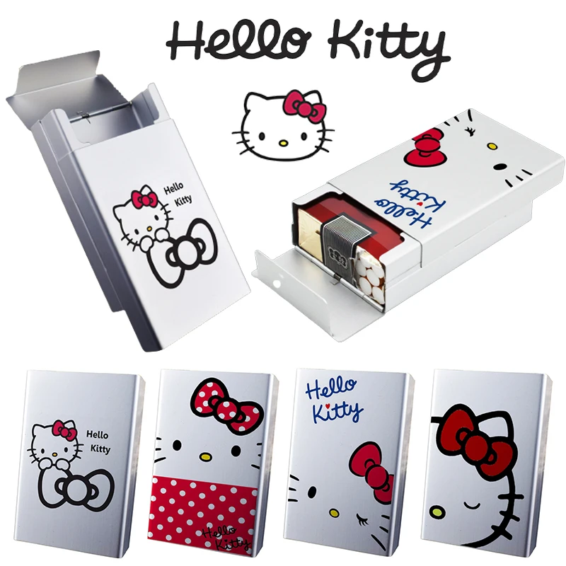 Funda-de-cigarrillo-de-Hello-Kitty-para-mujer-funda-de-aleaci-n-de ...