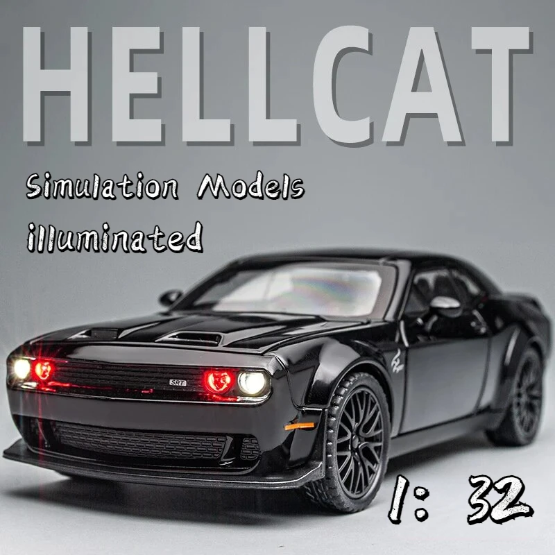 Die-cast-Metal-Dodge-Challenger-Toy-Car-modelo-de-simula-o-acender-lata ...