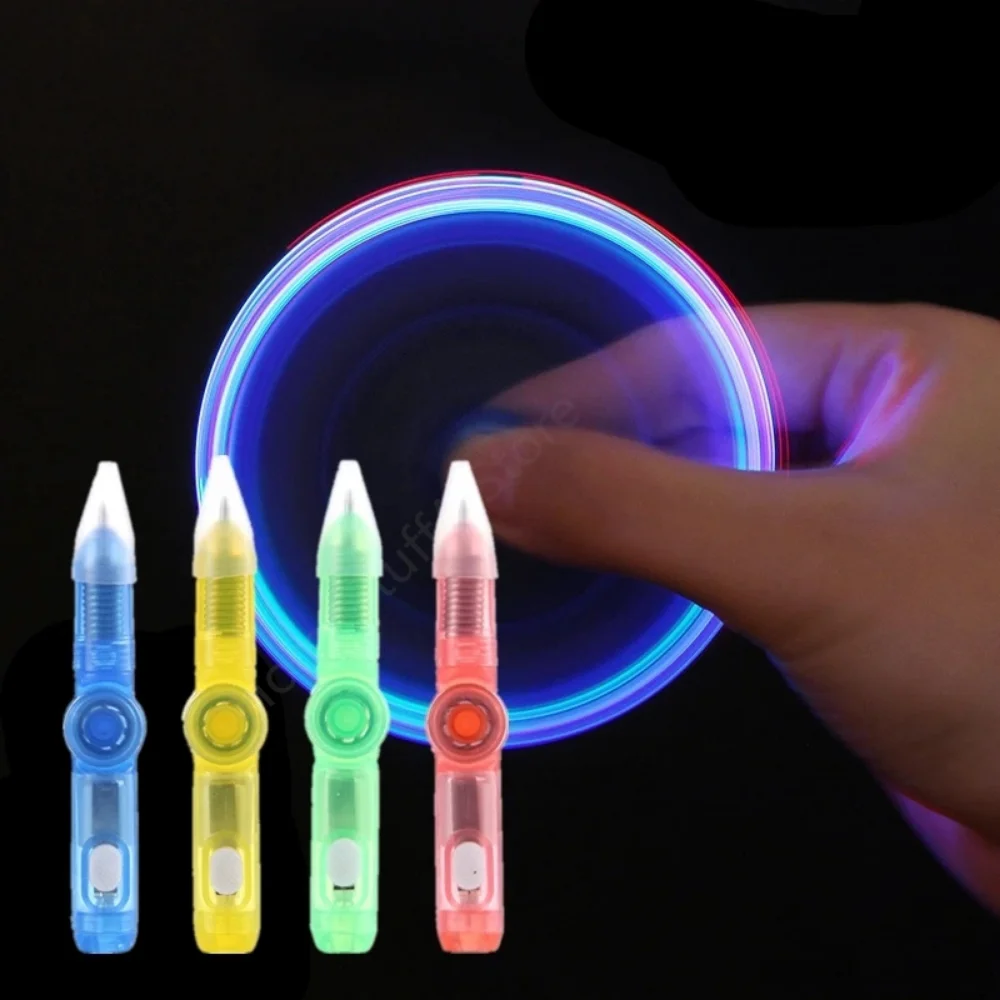 LED-Rotating-Glow-Turn-Bright-Pen-Student-Release-Pressure-Luminous ...