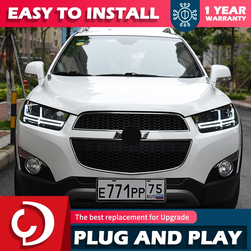 AKD faro LED DRL para Chevrolet Captiva, señal de giro dinámica, lente ...