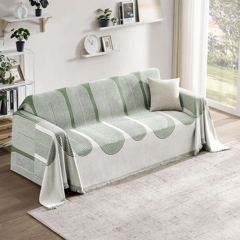 Chenille Sofa Covers Sectional Sofa Set Geometry Couch Cover with ...