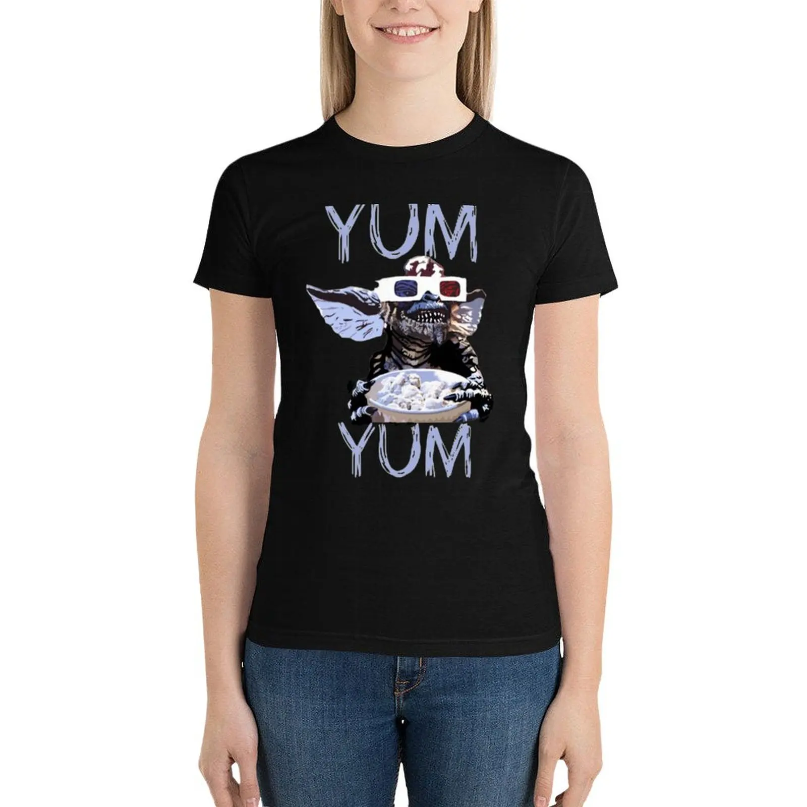 Gremlins-Gremlins-Stripe-Yum-Yum-tee-T-Shirt-female-funny-cute-clothes ...