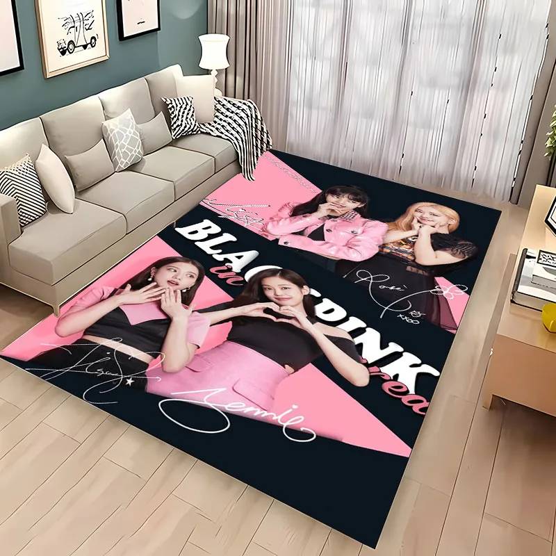 Korean-Idol-Group-B-BLACK-P1NK-Printing-Carpet-for-Living-Room-Bedroom ...