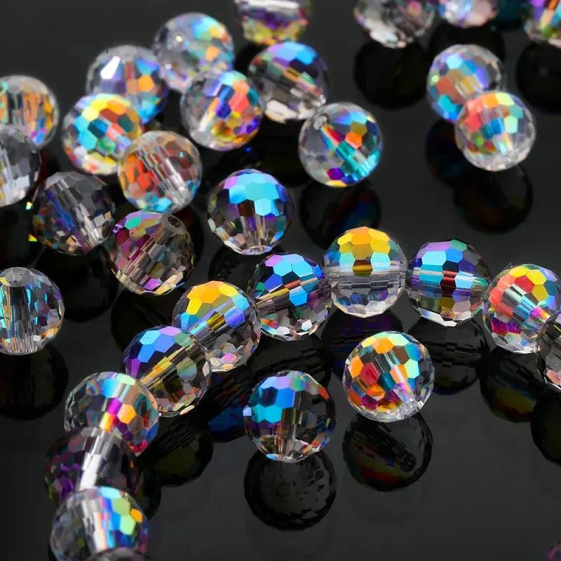 5003 Disco Ball Beads 10mm Faceted Loose Beads AB coated Classic Round ...
