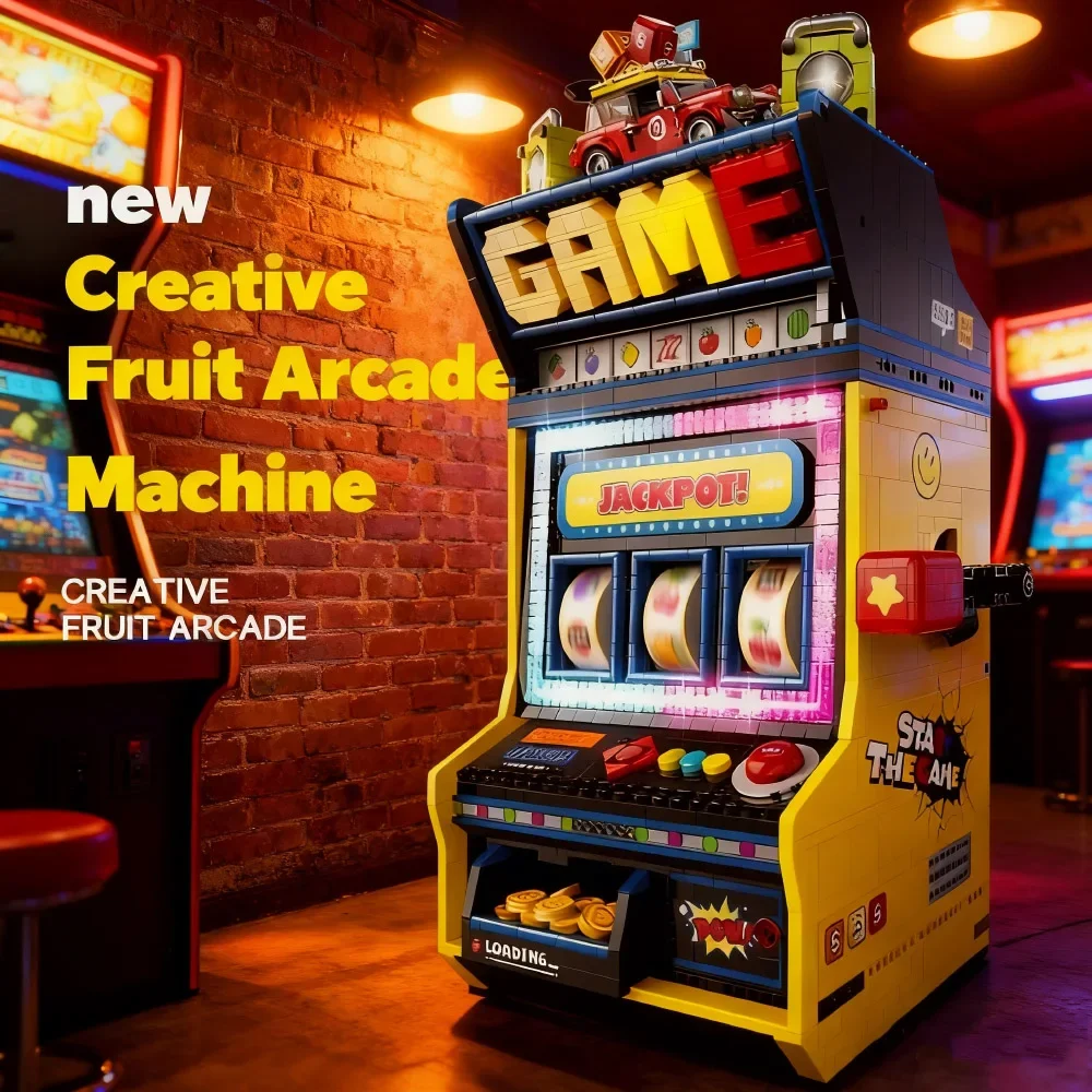 3571PCS Retro Game Console Fruit Arcade Building Blocks Educational Toy ...