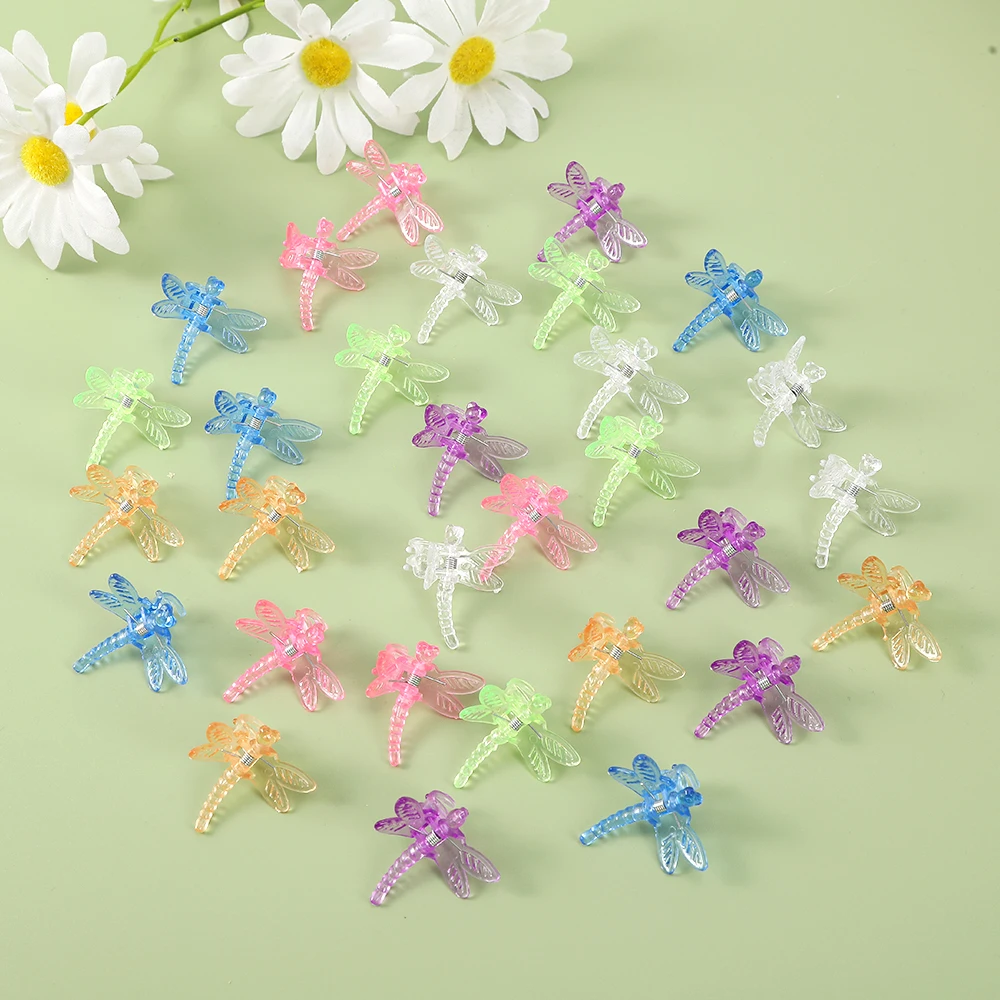30PCS-Mixed-Orchid-Clips-Reusable-Plastic-Garden-Plant-Dragonfly-Clamps ...