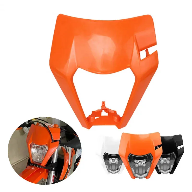 Motorcycle-Universal-Headlamp-Headlight-Plastic-Mask-For-SX-XC-SXF-XCF ...