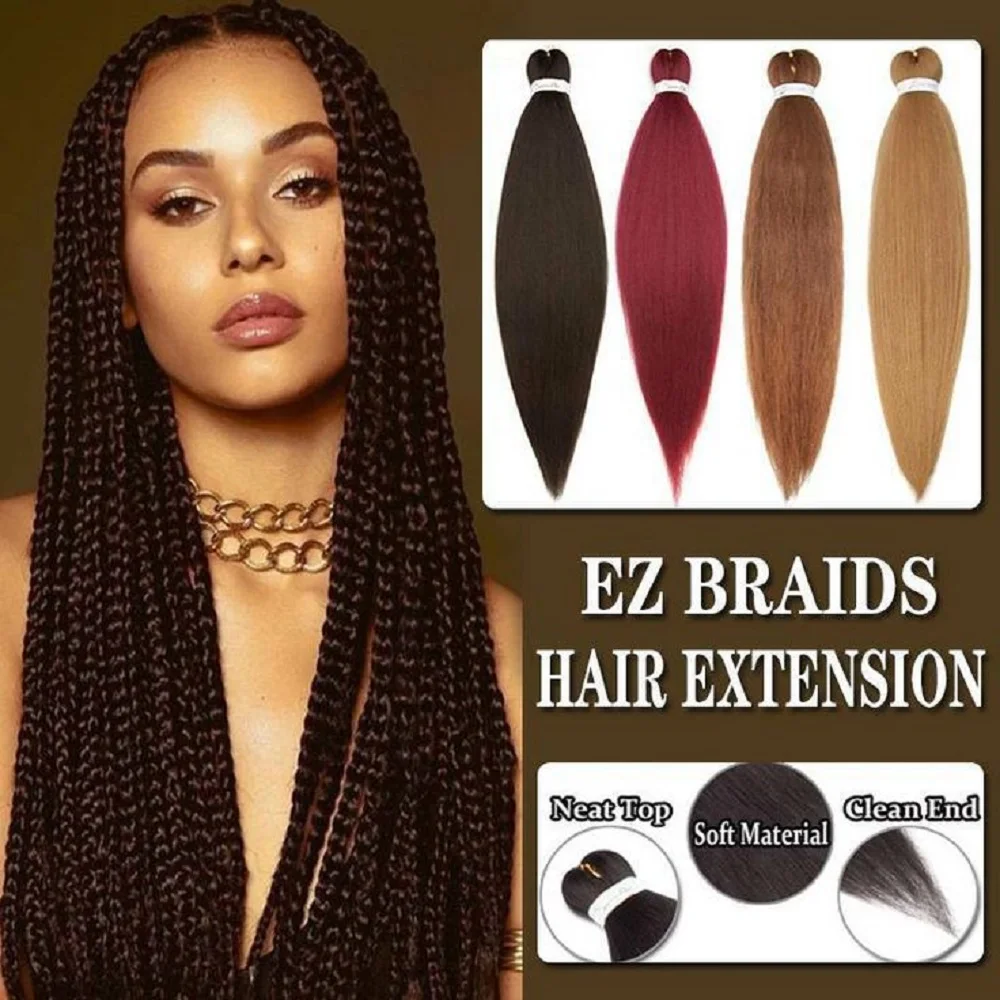 BLACK-STAR-Pre-Stretched-Natural-Easy-Twist-Braids-EZ-Braiding-Hair-26 ...