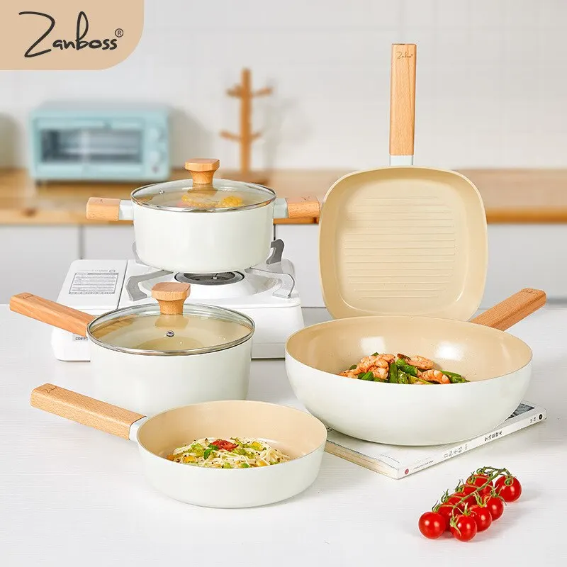 European-Style-Frying-Pan-Ceramic-Coating-Non-stick-Surface-Aluminum ...