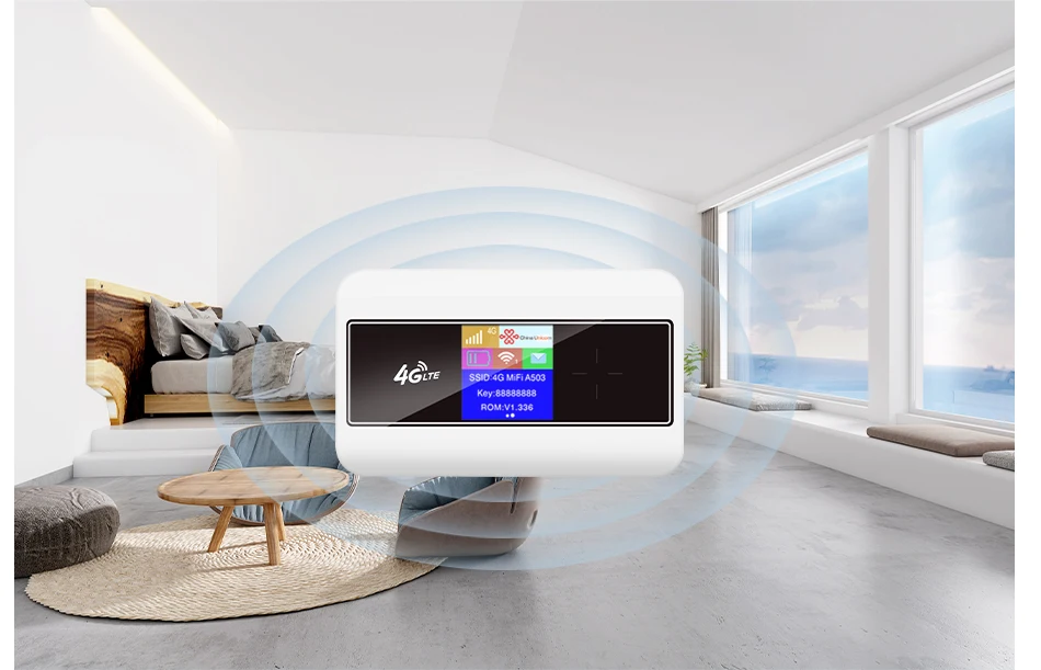 4G SIM card wifi router color LCD display lte modem Sim Card pocket ...