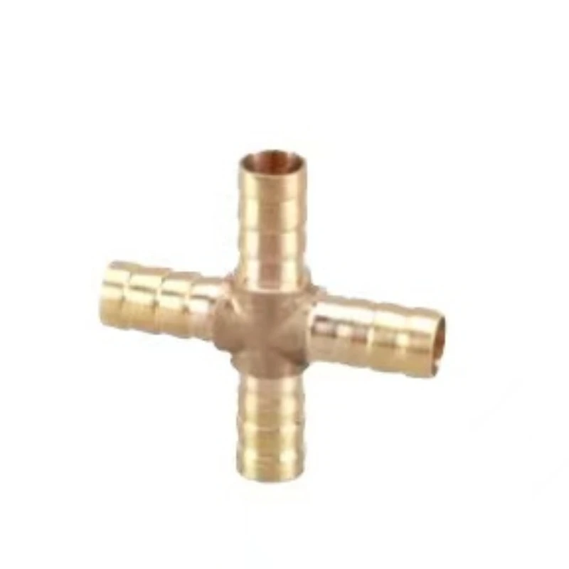 Cross-Shaped-Brass-Pipe-Fitting-4-Way-4mm-12mm-Hose-Barb-Connector ...