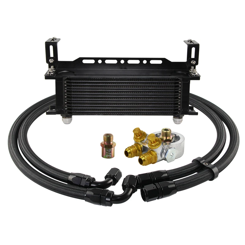 13-Row-Engine-Oil-Cooler-Thermostat-80-Deg-Oil-Filter-Adapter-Kit ...