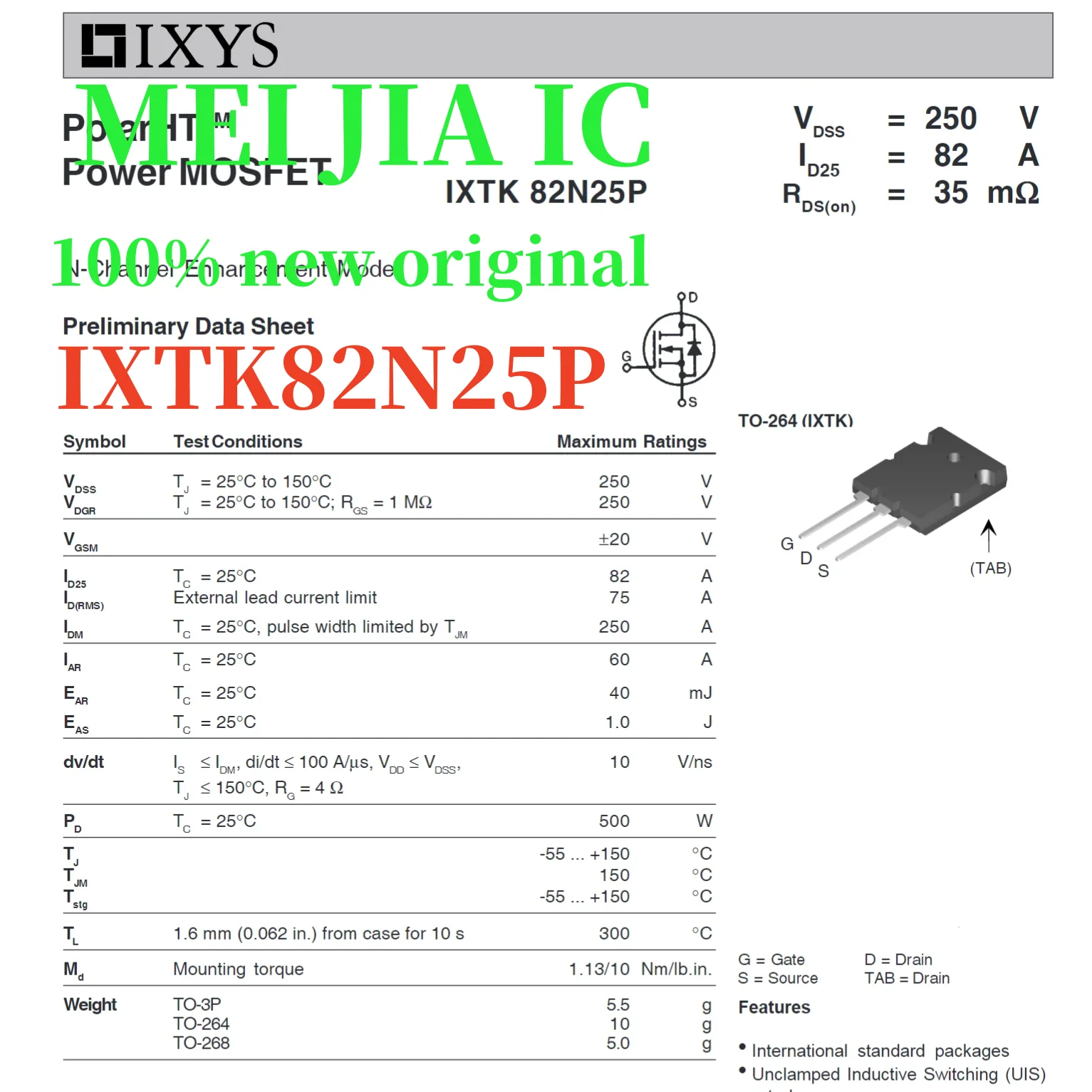 4PCS-IXTK82N25P-IXTK82N25-T0-264-100-new-original.png
