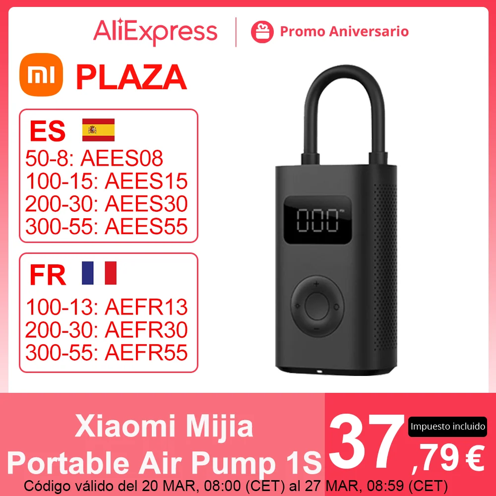 Xiaomi Portable Electric Air Compressor 1s, Bicycle Pump Inflator ...