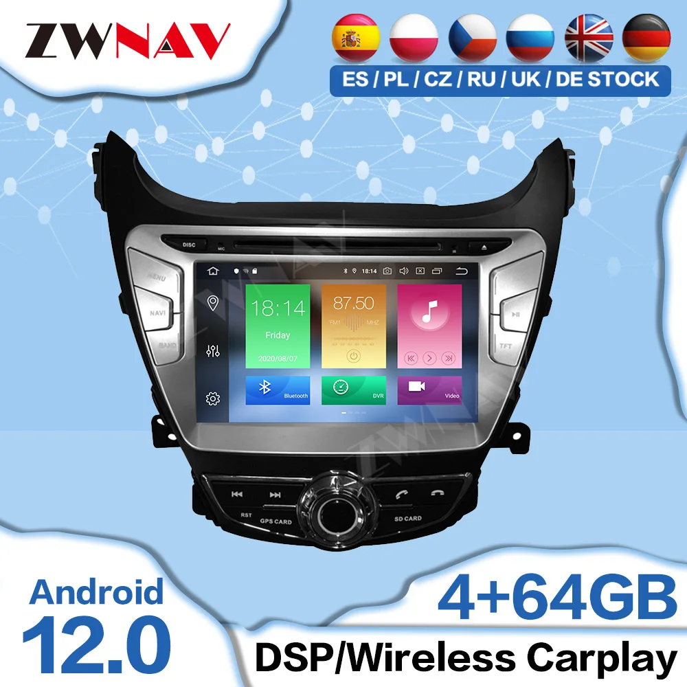 Carplay para hyundai elantra 2011 2012 2013 automotivo multimídia rádio central bluetooth ...